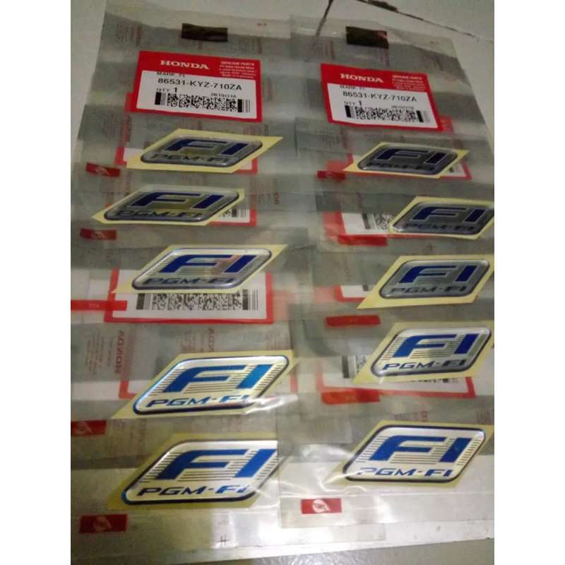 Jual Honda Genuine Part Emblem Honda Pgm-Fi - Sticker Pgm-Fi - Biru di ...