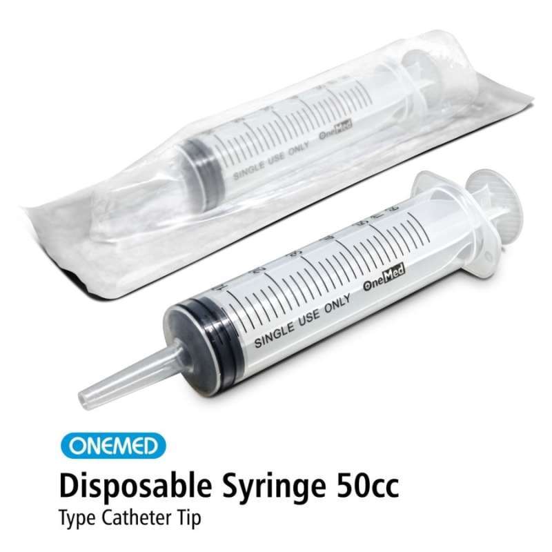 Jual Feeding Syringe 50cc Catheter Tip Onemed di Seller OneMed-Medicom ...