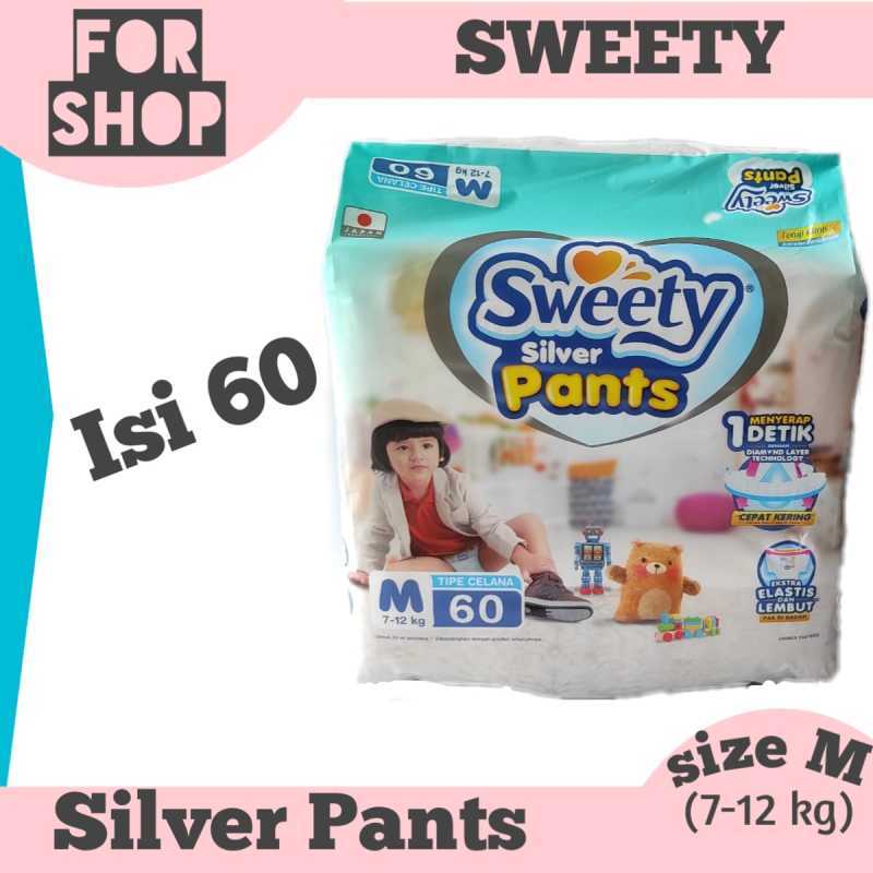 Jual Sweety SILVER PANTS M60 Unisex Diapers - Jumbo Pack di Seller For ...