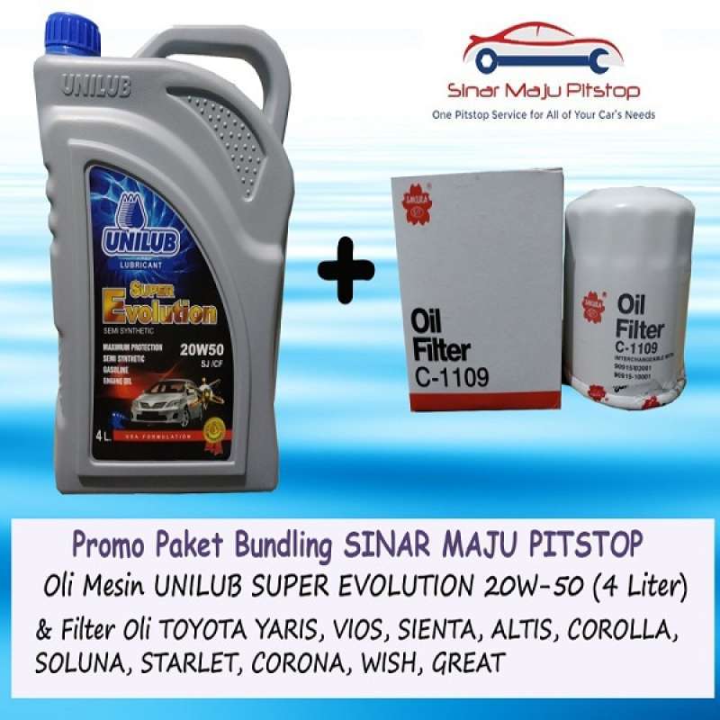Promo Paket Bundling Oli UNILUB SUPER EVOLUTION 20W-50 Original 4 Liter ...