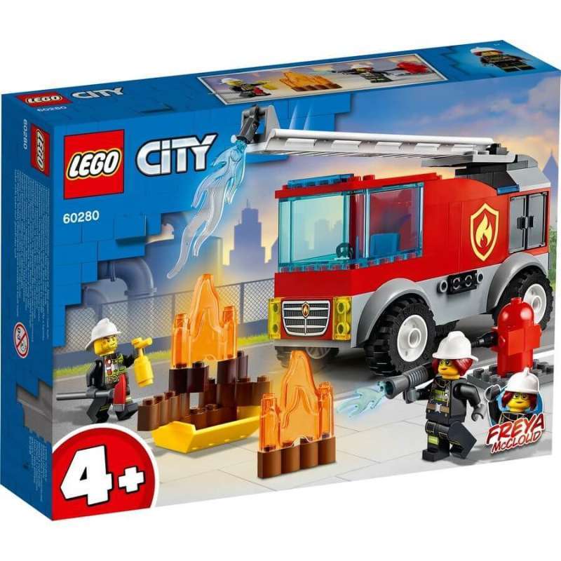 Jual LEGO City 60280 Fire Ladder Truck Freya McCloud Flames Fighter ...