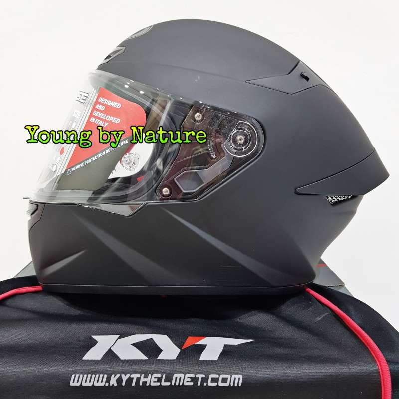 Jual Helm Full Face KYT TT Course Solid Matt Black Doff di Seller Young by Nature - Kelapa ...