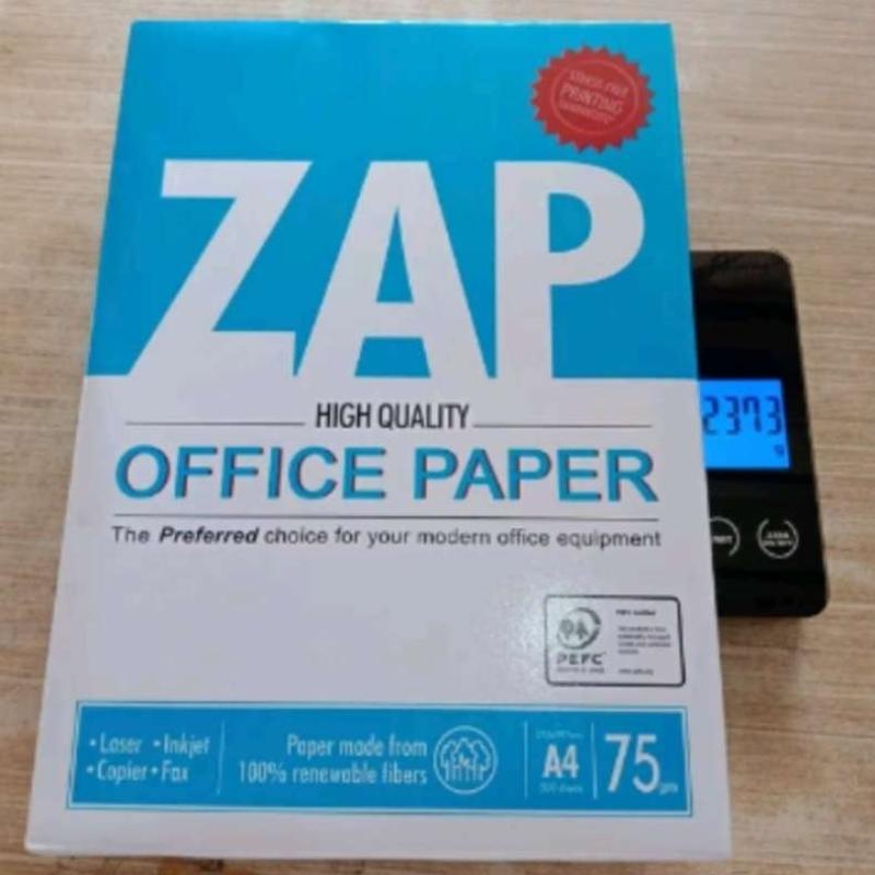 Jual Zap 500 Lembar Kertas A4 75 Gram Hvs Print Fotocopy 75gr Per Rim