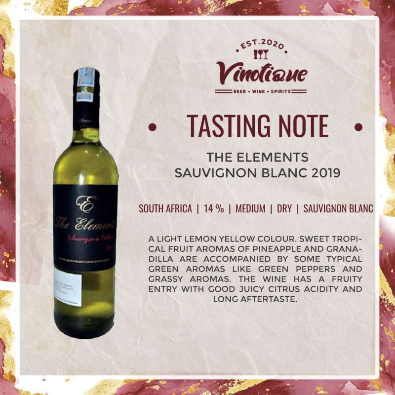 Jual White Wine The Elements Sauvignon Blanc 2019 [750ml Di Seller ...