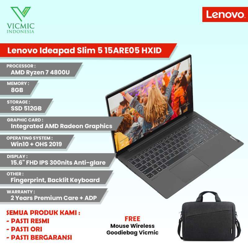 Jual LENOVO IDEAPAD 5-15ARE05-HXID [AMD Ryzen 7-4800U/8GB/512GB SSD/FHD ...