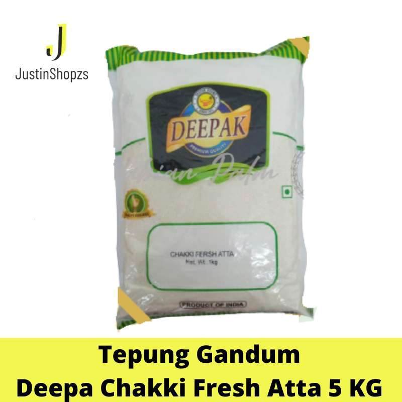 Jual Tepung Gandum Deepak Chakki Fresh Atta Fresh Whole Wheat Flour 1 ...