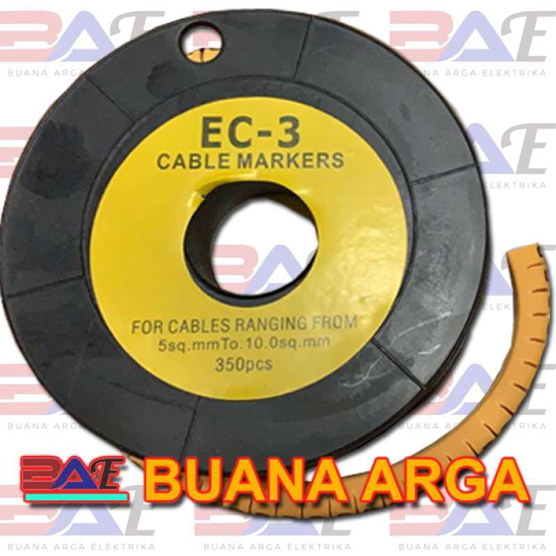 Jual Cable Marker Tipe Ec-3 Huruf A-z Angka 0-9 Penanda Kabel Listrik ...