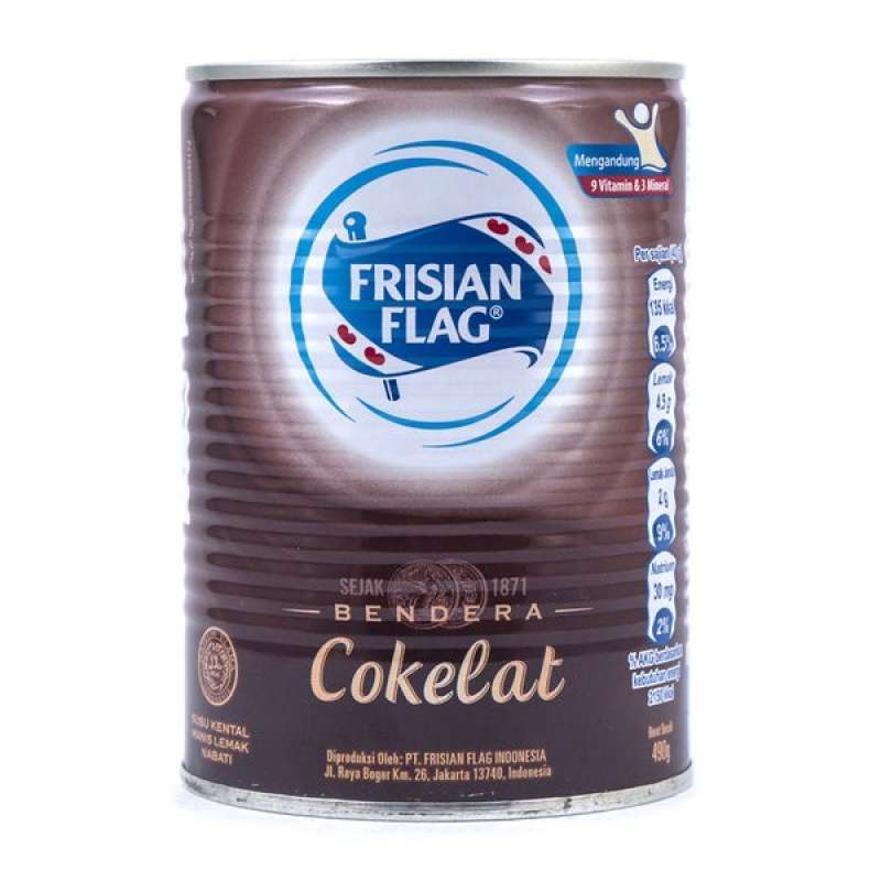 Jual FRISIAN FLAG Cokelat 490g Susu Kental Manis Kemasan Kaleng Besar ...