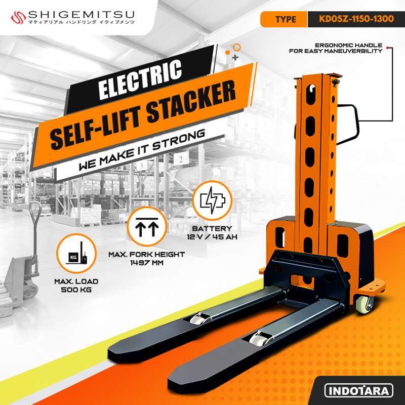 Jual Shigemitsu Electric Self-lift Stacker Kd05z-1150-1300 Di Seller Pt ...