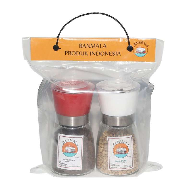 Jual Paket Merah Putih Lada Hitam & Putih dalam botol gilingan burr ...