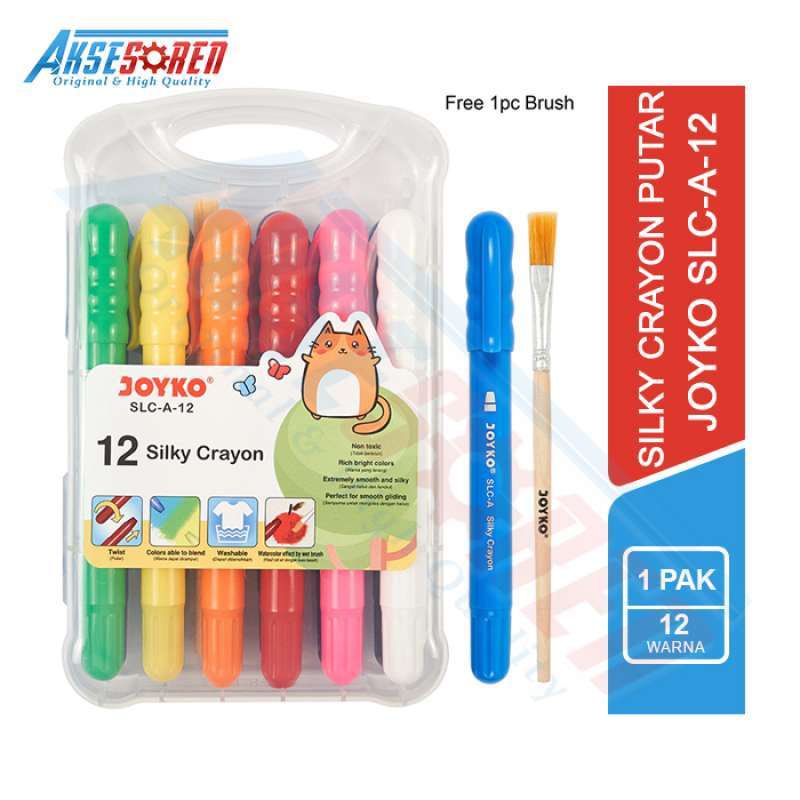 Promo Crayon Putar Silky Joyko [SLC-A-12/12 Warna] / Pensil Warna ...