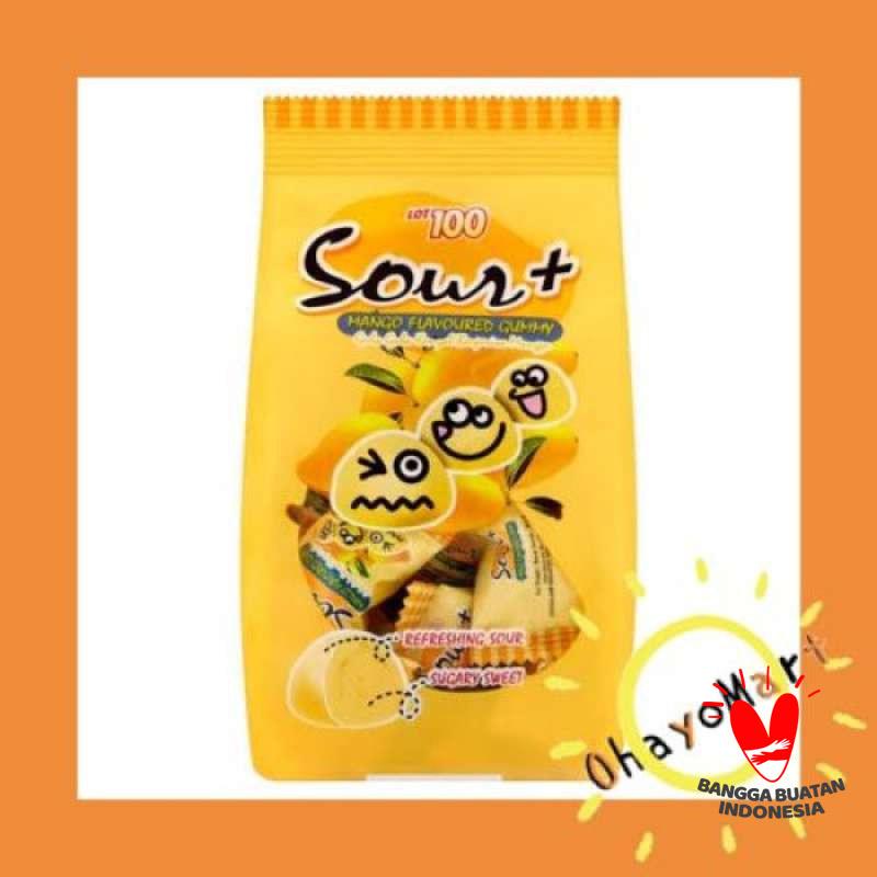 Jual Permen Asam Lot 100 Sour + Gummy mangga / permen kenyal 25pcs ...