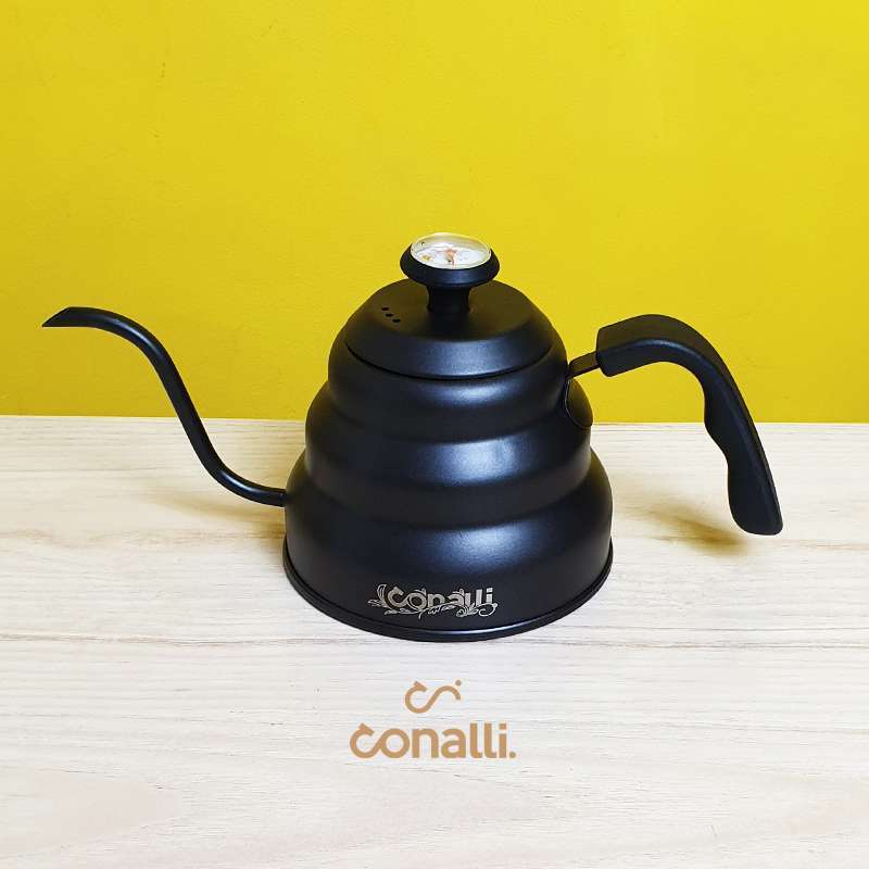 Jual Teko Leher Angsa Teflon 1L - Gooseneck Thermometer Conalli Kettle ...