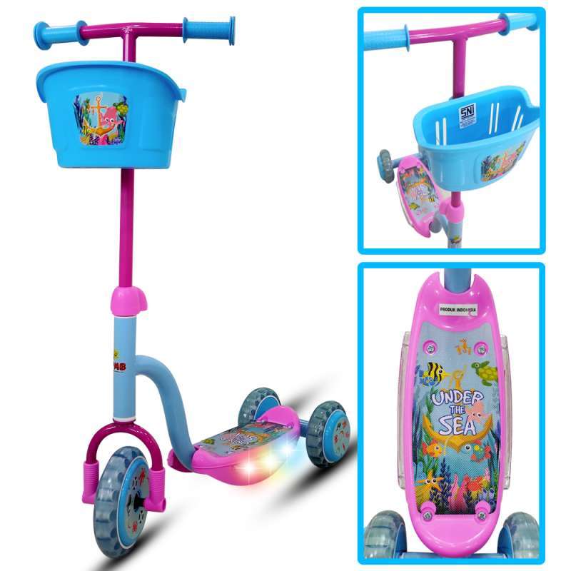 Jual Mainan Anak Ocean Toy PMB Skuter Roda Tiga SO1 Pink Biru di Seller ...