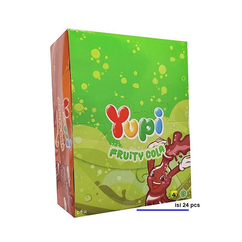 Promo YUPI FRUITY COLA Jelly Gummy Candy - Isi 24 pcs Diskon 7% di ...