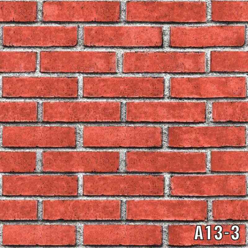 Jual Wallpaper Dinding Motif Batu Bata Merah , Putih Susun Rapi 3d Casa ...