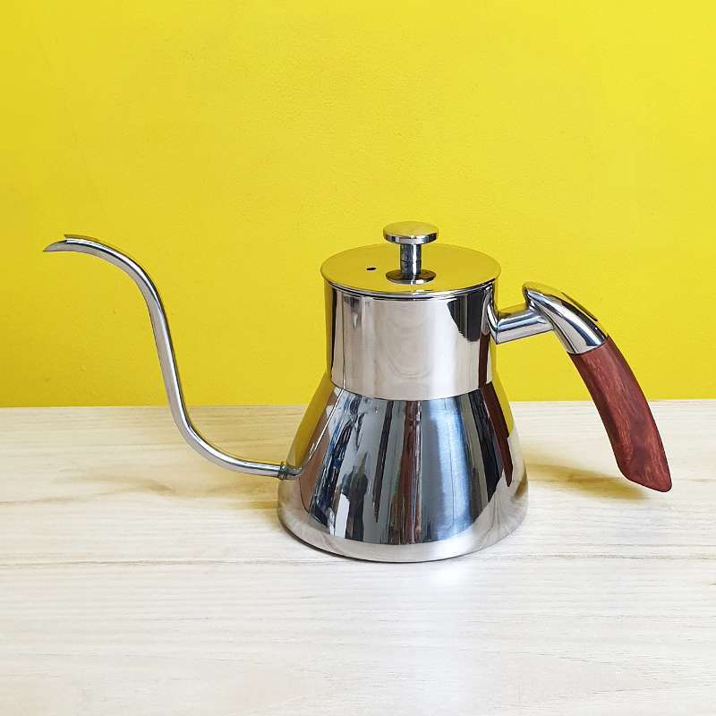 Jual Teko Leher Angsa Kopi 700 Ml Gooseneck Kettle Kayu Pour Over ...