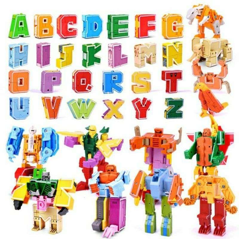 Jual Mainan Edukasi Toy Addict Alphabet Huruf Robot Mega Botz (p) Di ...
