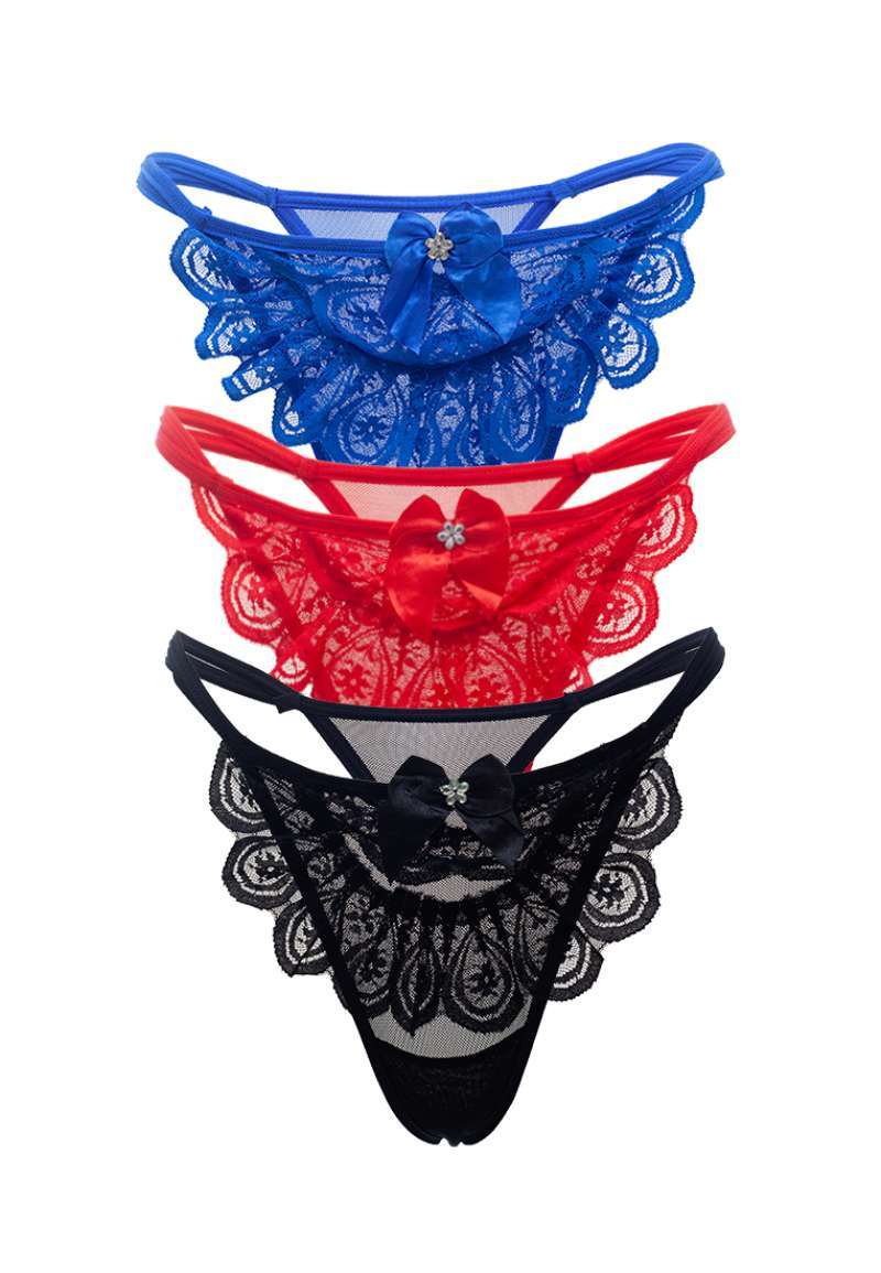 Jual Chelyne 2307 Lace Brukat Susun Cd G-string Wanita Di Seller ...