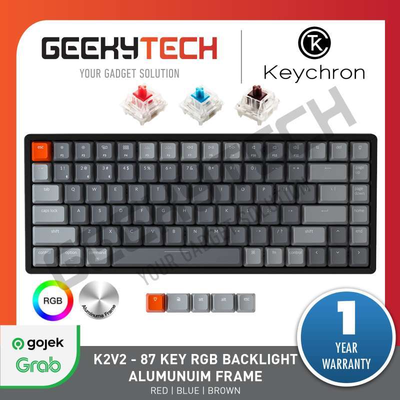 Jual Keychron K2 V2 84 - Keys RGB Backlight Aluminum Frame - Brown ...