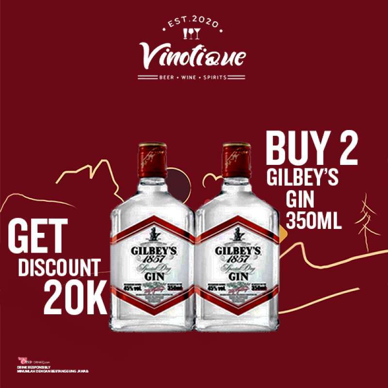 Jual GILBEYS GIN MINUMAN ALKOHOL 350ML-2 Btl Disc 20K di Seller ...
