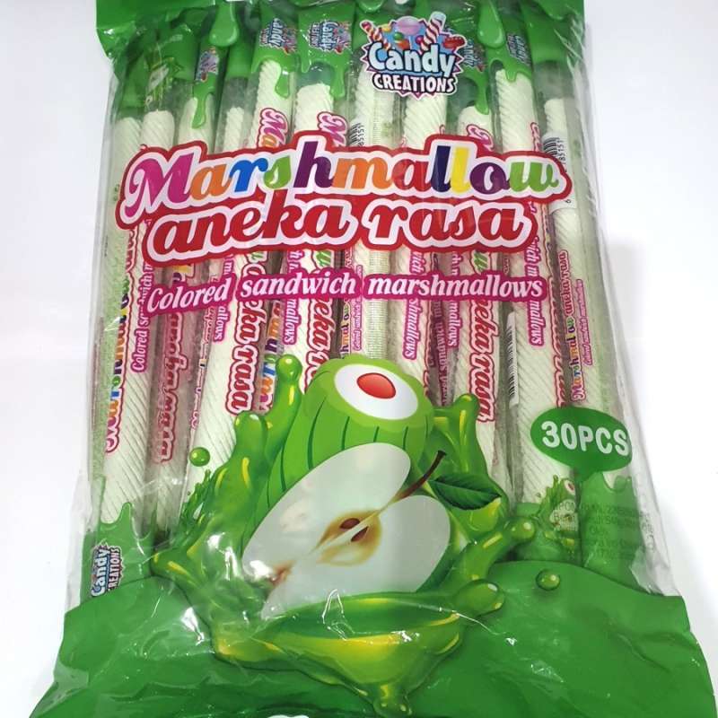 Promo Permen / Manisan / Marshmallow Kepang Aneka Rasa Apel Isi 30pcs ...