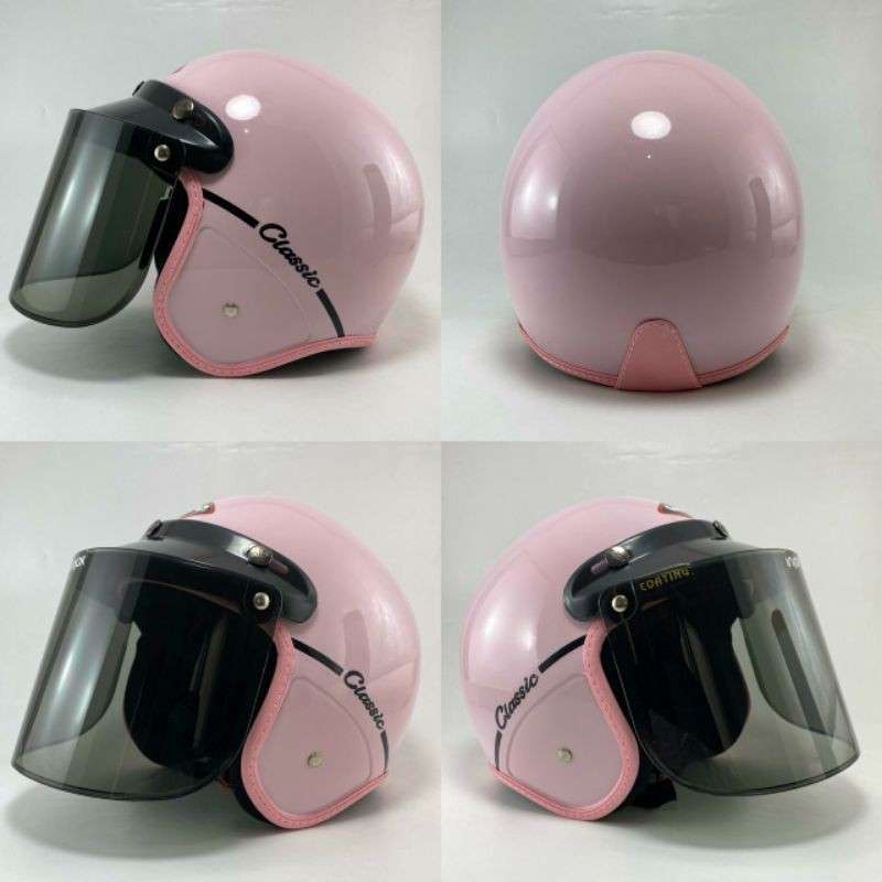 Jual Helm Bogo Dewasa Wanita Cewek Helem Retro Kekinian Viral Sni Warna ...