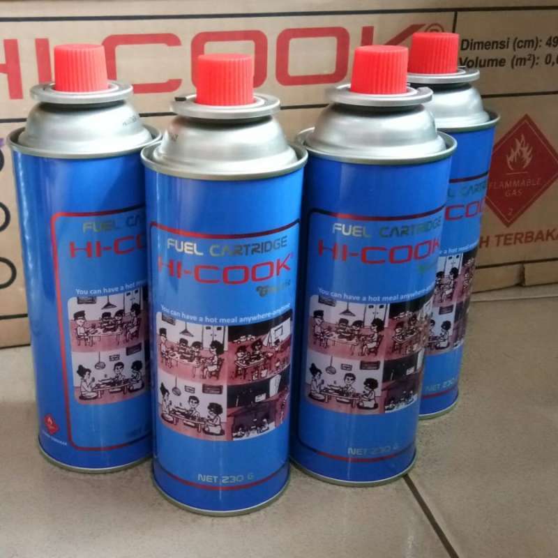 Jual Tabung Gas Mini / GAS HI-COOK Portable 230 Gram Asli Bukan Refill ...