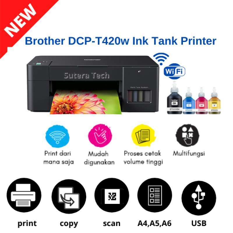 Jual Brother DCP-T420W Refill Tank Printer - Black di Seller Sutera ...