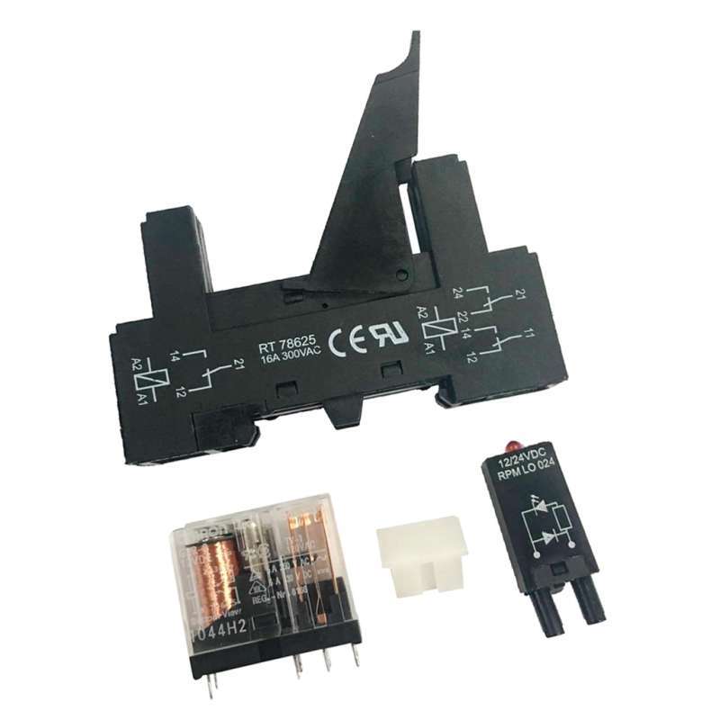 Promo 5A 12VDC Coil 250VAC 30VDC Relay Socket Base with G2R-2 Relay ...