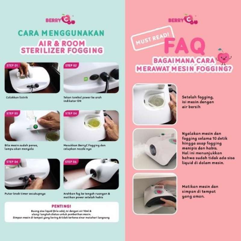 Jual Berryc Fogger Smoke Fog Machine Fogging Disinfectant - Free ...