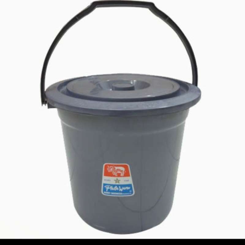Jual Ember Plastik Abu 10 Ltr | Ember Tutup | Ember Air | Ember Kecil ...