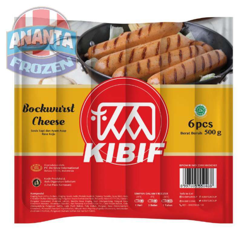 Jual KIBIF BEEF BOCKWURST CHEESE 6 PCS di Seller Ananta Store ...