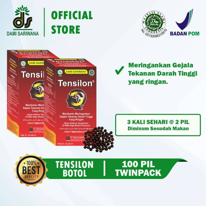 Jual [TWINPACK] Dami Sariwana Tensilon Obat Herbal (Botol) [100 Pil ...