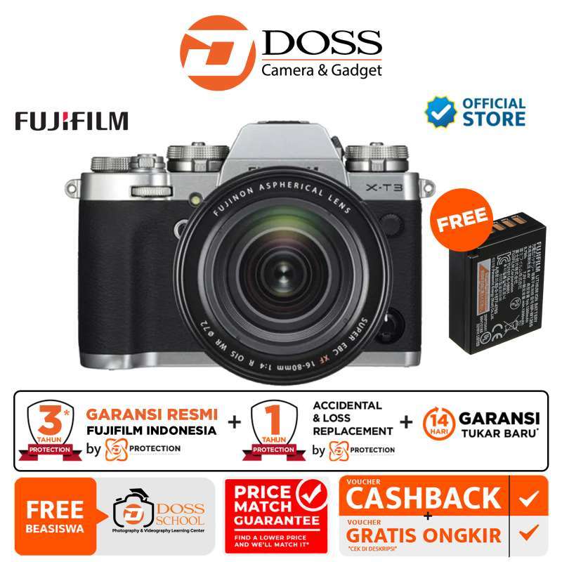 Jual Fujifilm XT3 Kit 16-80mm / Fujifilm X-T3 Kit / Fuji XT3 - Black di ...