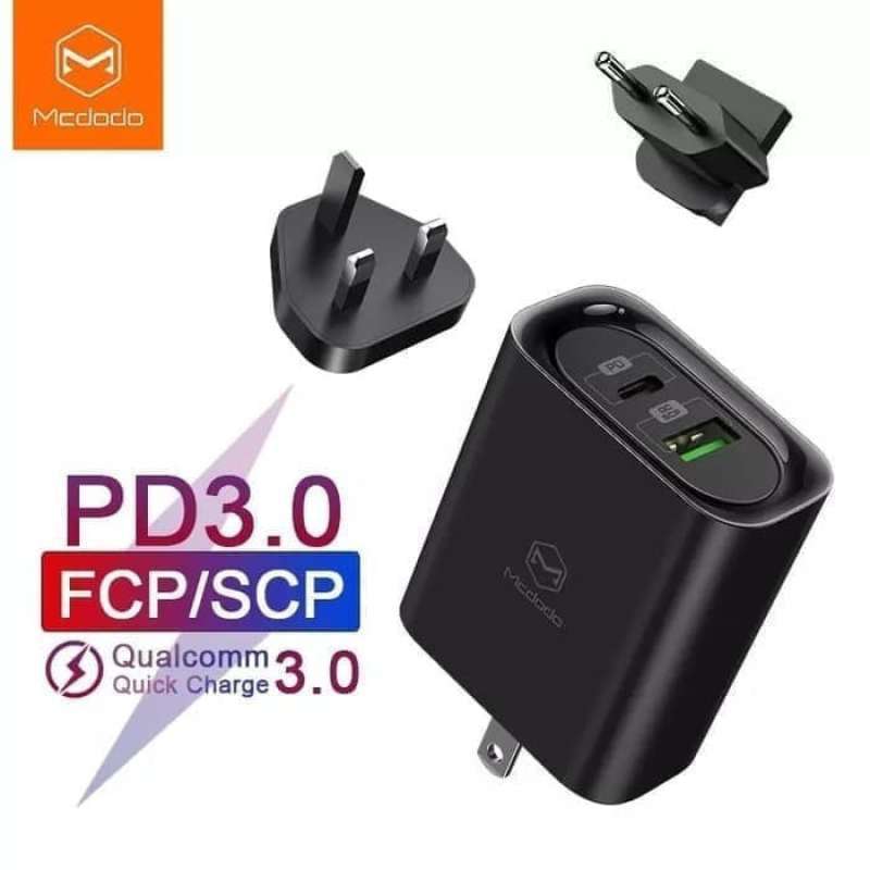 Jual Mcdodo Adapter Charger Universal 30W 2 Port Usb + Type C Fast ...