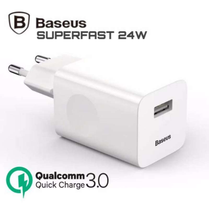 Promo Baseus Adaptor Charger Quick Charging 3.0 24W Fast Charger Diskon 27% di Seller Egel ...