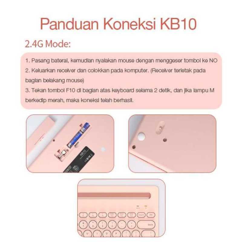 Jual Robot Kb10 Multi-device Bluetooth Wireless Keyboard 3 Connection ...
