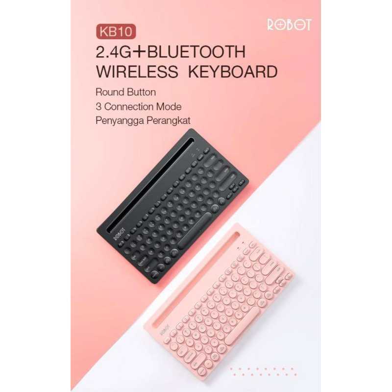 Jual Robot Kb10 Multi-device Bluetooth Wireless Keyboard 3 Connection ...