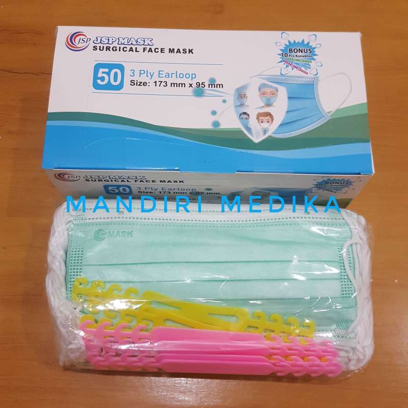Jual Masker Medis KEMENKES Earloop 3ply Original JSP di Seller Mandiri ...