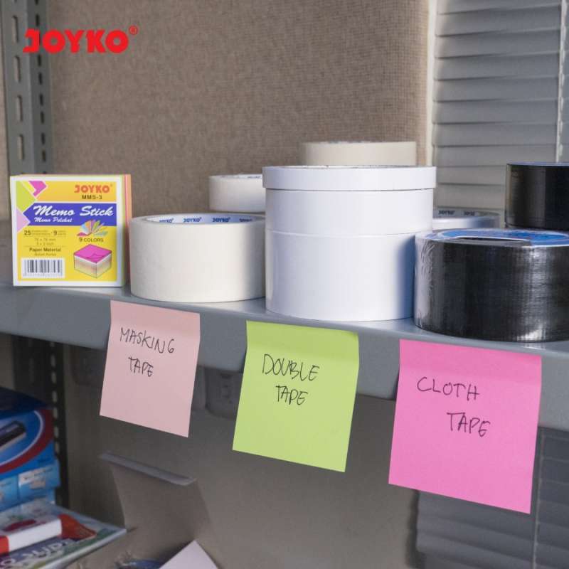 Jual Joyko Memo Stick Sticky Notes / Post It Joyko Kertas Memo 9 Warna ...