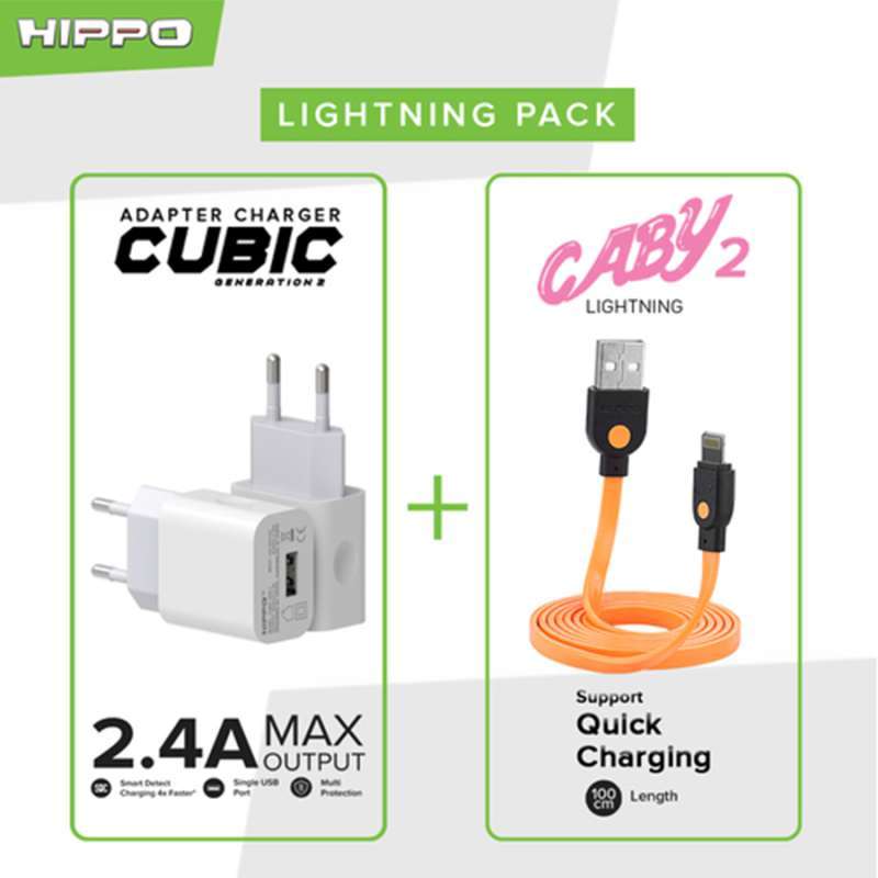 Jual Hippo Cubic Gen 2 Adapter Charger - Smart Detect Charging - + Caby 2 Lightning Di Seller ...