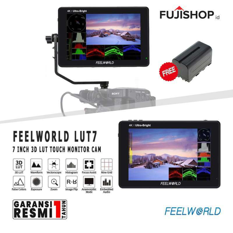 Jual FUJISHOPid FeelWorld LUT7 Monitor Kamera 7 3D LUT 4K HDMI Garansi ...