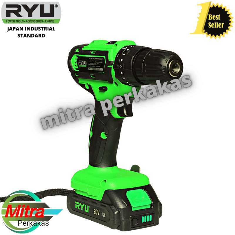Promo Cordless Impact Drill Ryu Rci20v Rci 20v Mesin Bor Batre Baterai ...