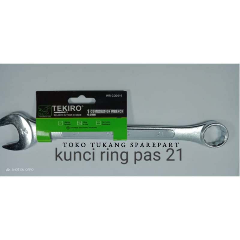 Jual Tekiro Kunci Ring Pas 21 mm / Combination Wrench 21 mm di Seller Toko Tukang Sparepart ...