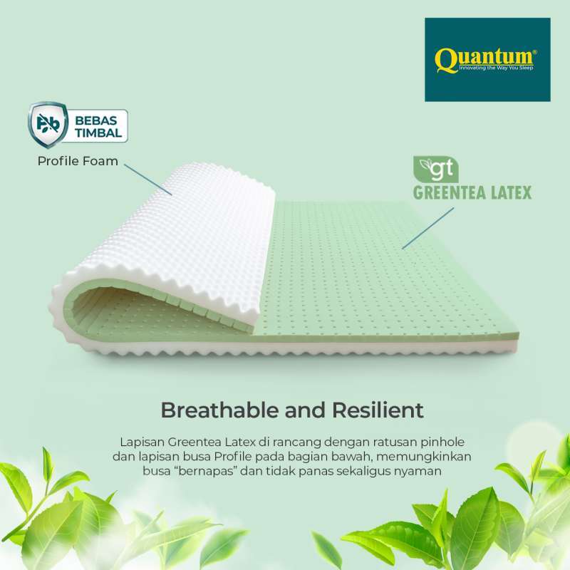Promo Quantum Topper Greentea Latex Dna 8cm - Kasur Spring Bed ...