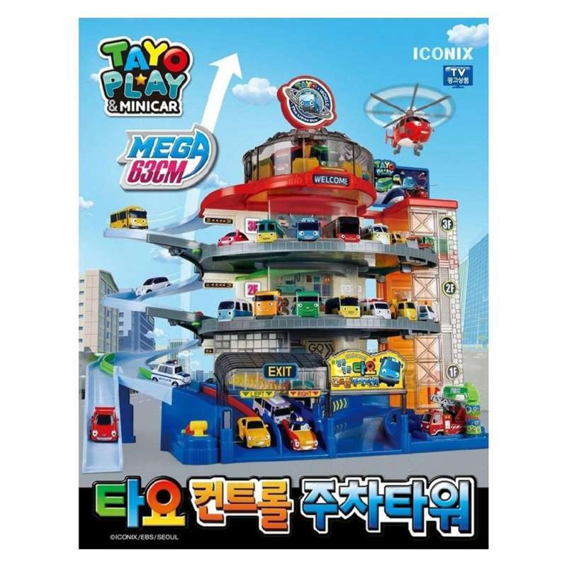 Promo Iconix Tayo The Little Bus Mega Parking Building Playset ...