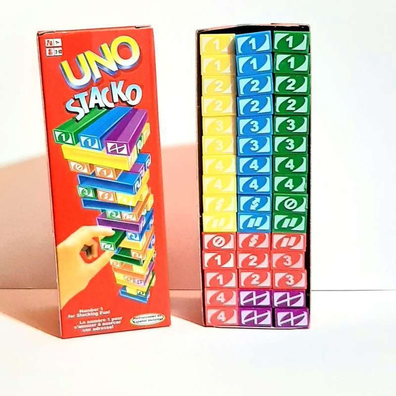 Jual Uno stacko mainan blok susun Glosir unostacko mini di Seller HOBI ...