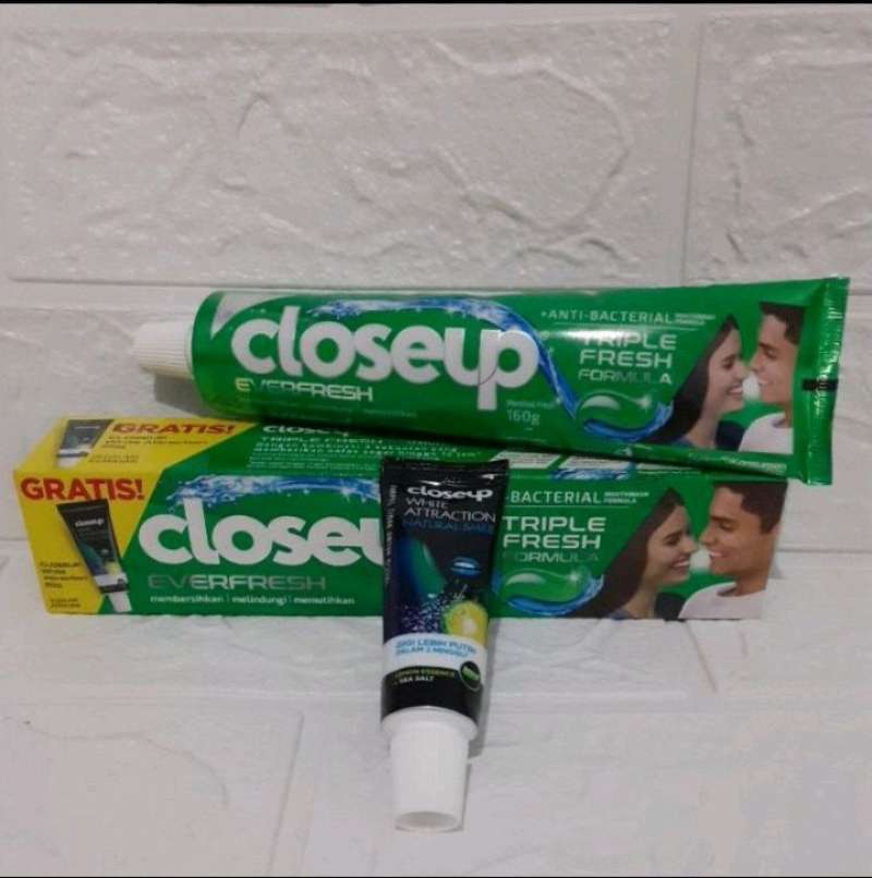 Jual Closeup 160gr everfresh +close up white attraction 20 gr odol ...