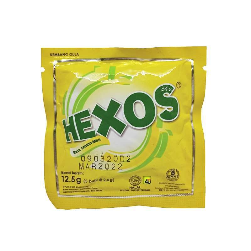 Promo HEXOS - Permen Rasa LEMON Pelega Tenggorokan - 1 sachet isi 5 ...